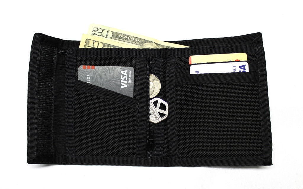Ballistic Nylon Bilfold Wallet - Black – Wallets Plus
