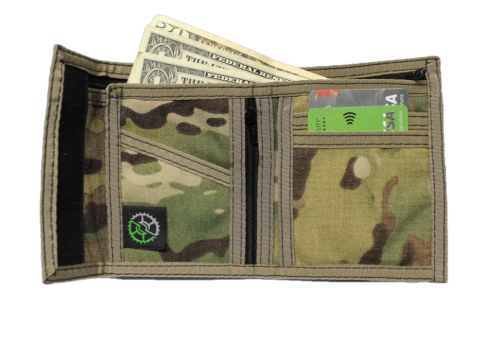 Multi Cam Military Camo Nylon Billfold Wallet - Made in USA – Wallets Plus