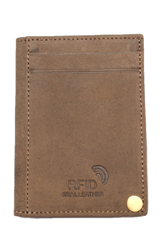 RFID Blocking Credit Card Holder -Fan Style - Hunter Leather – Wallets Plus